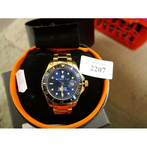 Henry Jay Aquamaster Professional Men's Wristwatch in case