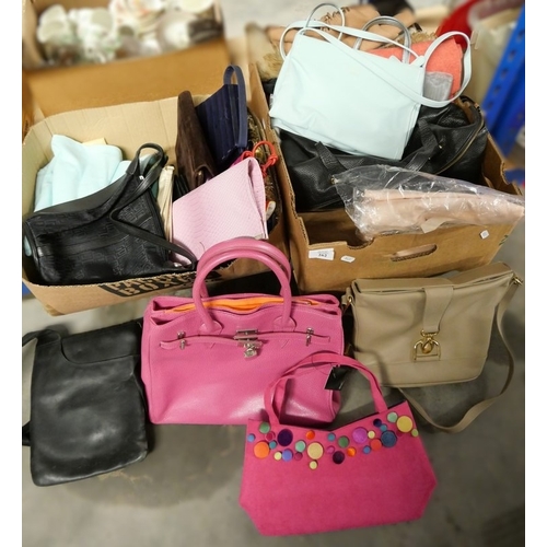 2 Boxes - Assorted Handbags & Evening Bags