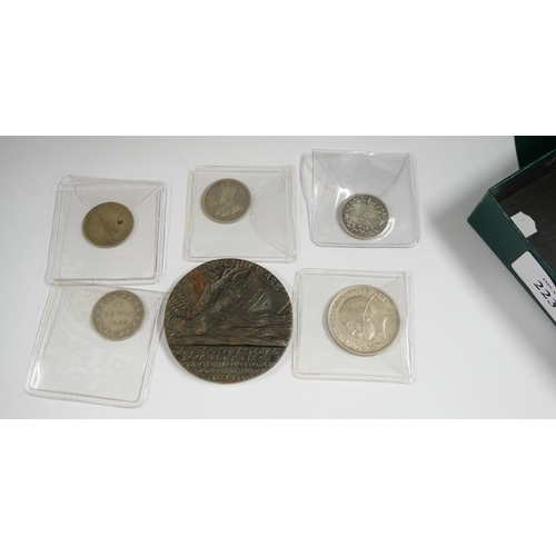 Silver American 20c, Silver Victorian Shilling, 1918 Shilling, 1932 ...