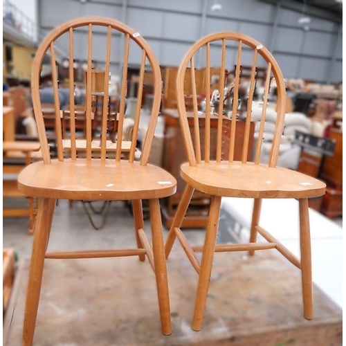 Pair of Spindle Back Kitchen Chairs