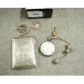 Silver Fob Watch & Chain, Silver Cigarette Case, Silver Medallion & For ...