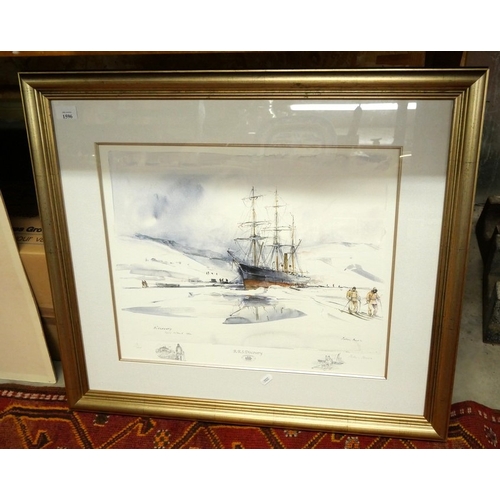 Signed Ltd Edition Print R.R.S Discovery Ross Island by Peter Knox ...