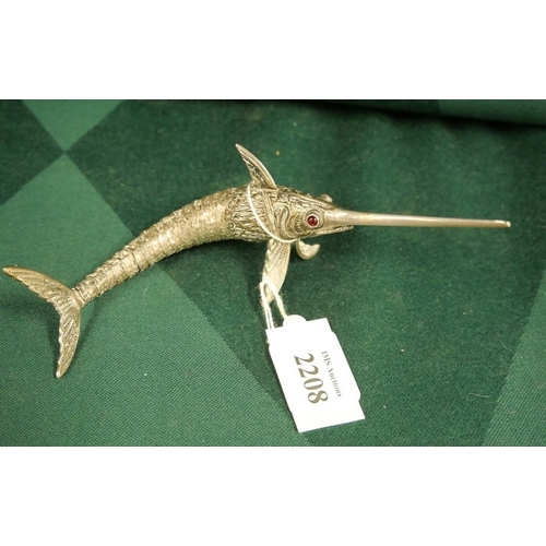 Continental White Metal Articulated Swordfish, approx 39g, measuring ...