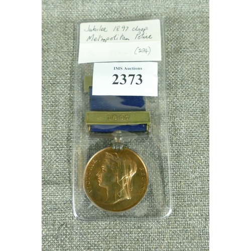 QUEEN VICTORIA 1897 JUBILEE MEDAL METROPOLITAN POLICE MEDAL PC C BLUNT ...