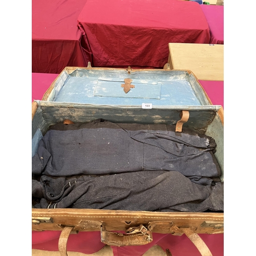 RAF WW2. 181630 D.M.S. Pearce RAF. A pigskin case with service uniforms ...