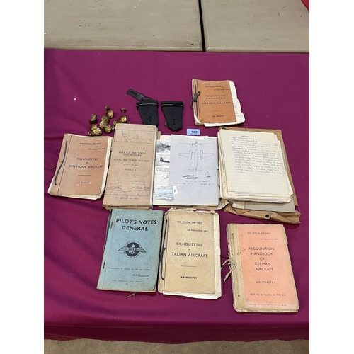 RAF WW2. 181630 D.M.S. Pearce RAF. A pigskin case with service uniforms ...