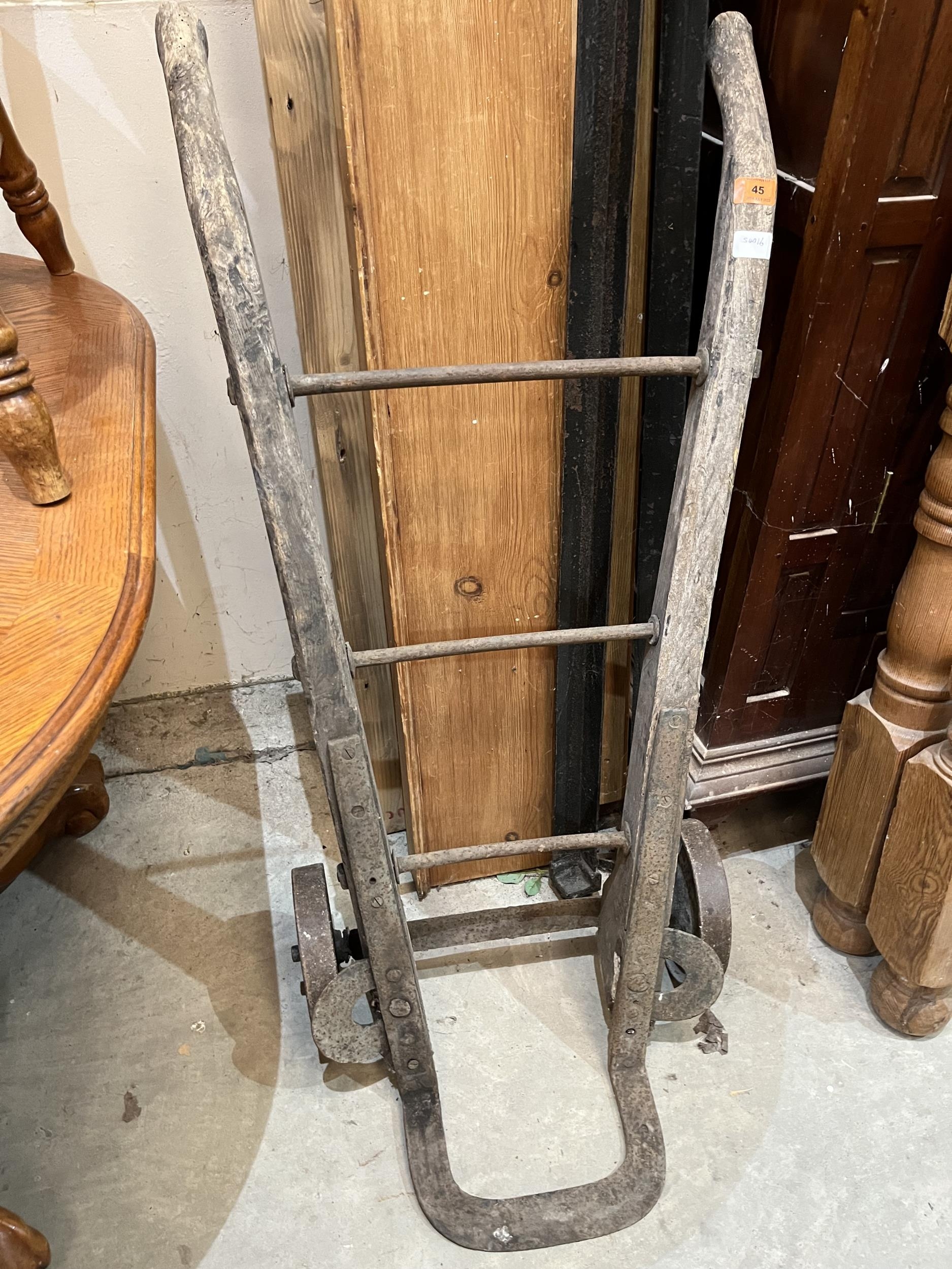 A vintage sack truck