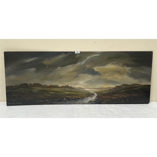 EDWARD ELLIOTT. Exh. 1920-1934. An extensive landscape. Signed. Oil on ...