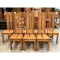 A set of eight light oak dining chairs in the manner of Charles Rennie ...