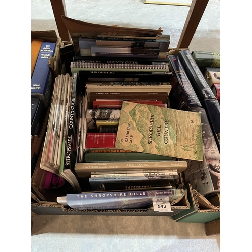 A box of Shropshire interest books.