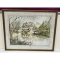 JOHN H INSTANCE. BRITISH 20TH CENTURY. Village scene. Signed ...