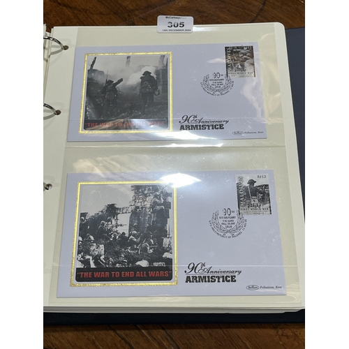 An album of WW1 commemorative first day covers.