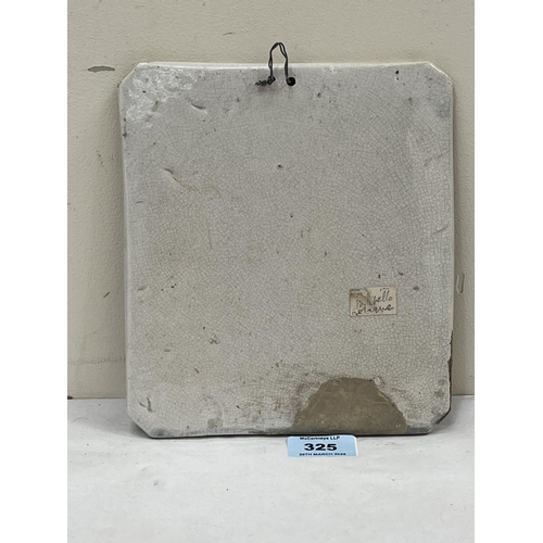 An early 19th century glazed earthenware plaque, probably Portobello ...