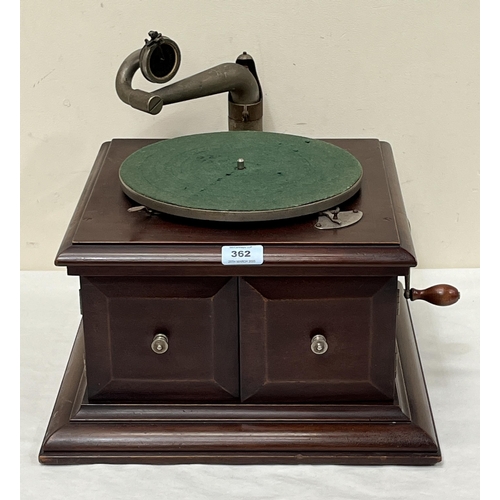 A 1920s HMV mahogany table gramophone