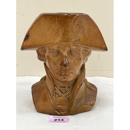 A Doulton and Watts Lambeth Pottery stoneware. Lord Nelson character ...