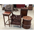 A music canterbury of recent manufacture; a Victorian step commode; a ...