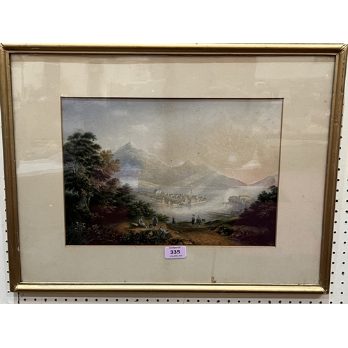 AFTER GEORGE BAXTER. BRITISH 1804-1867 Lake Lucerne. Baxter print on paper