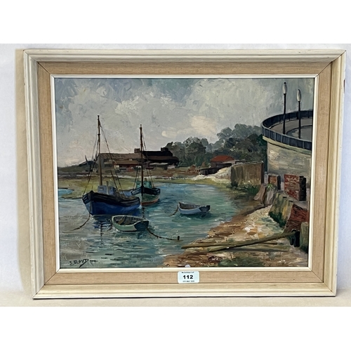 J. BOYD. BRITISH 20TH CENTURY Leigh Creek, showing New Bidge. Signed ...