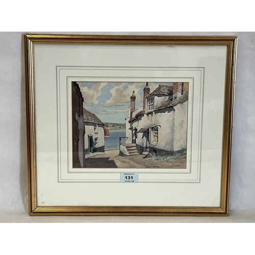 ENGLISH SCHOOL. 20TH CENTURY Cornish harbour scene. Watercolour 7½" x 9½"