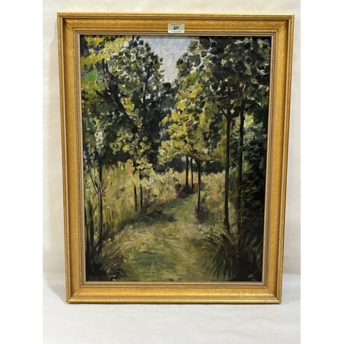 A watercolour drawing of Lower Brockhampton signed M.Magnan 18" x 24 ...