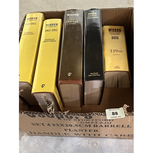 A collection of Wisden cricket Almanacks etc.