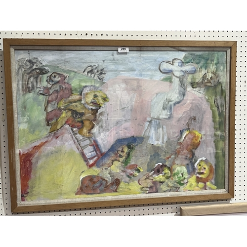 TIM HYMAN. RA. BRITISH Bn. 1946 The Fountain of Youth. Oil on paper ...