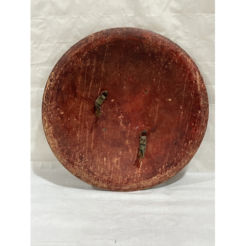 A 19th century Indian or Indo-Persian animal hide dhal shield. 20in ...