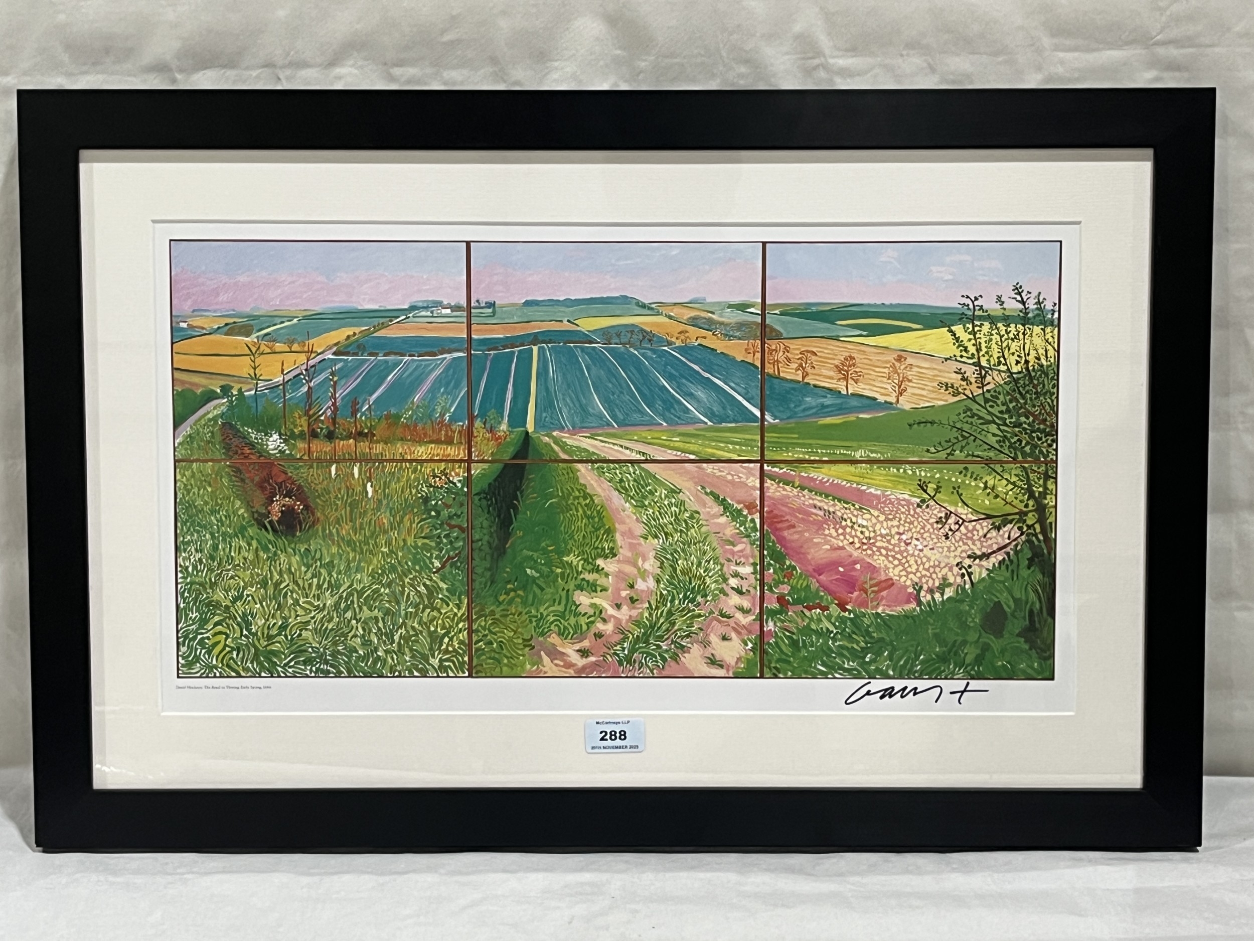 ¥ DAVID HOCKNEY. BRITISH Bn 1937 The Road of Thwing. Signed in felt pen ...