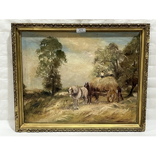 CYRIL WHEELER. BRITISH 20TH CENTURY A landscape with haycart and ...