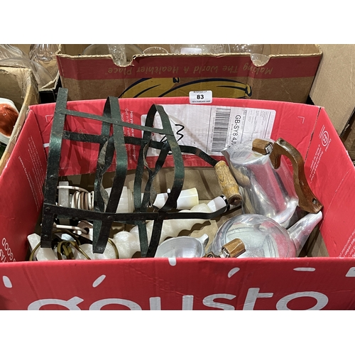 A box of Picquot ware etc.