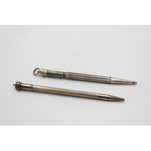 ,2 x Antique / Vintage Hallmarked .925 STERLING SILVER Pencils Inc ...