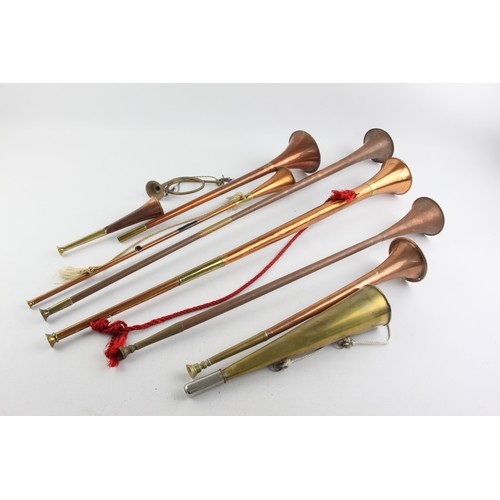 ,Job Lot Vintage Brass Hunting Horns