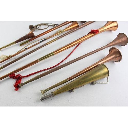 ,Job Lot Vintage Brass Hunting Horns