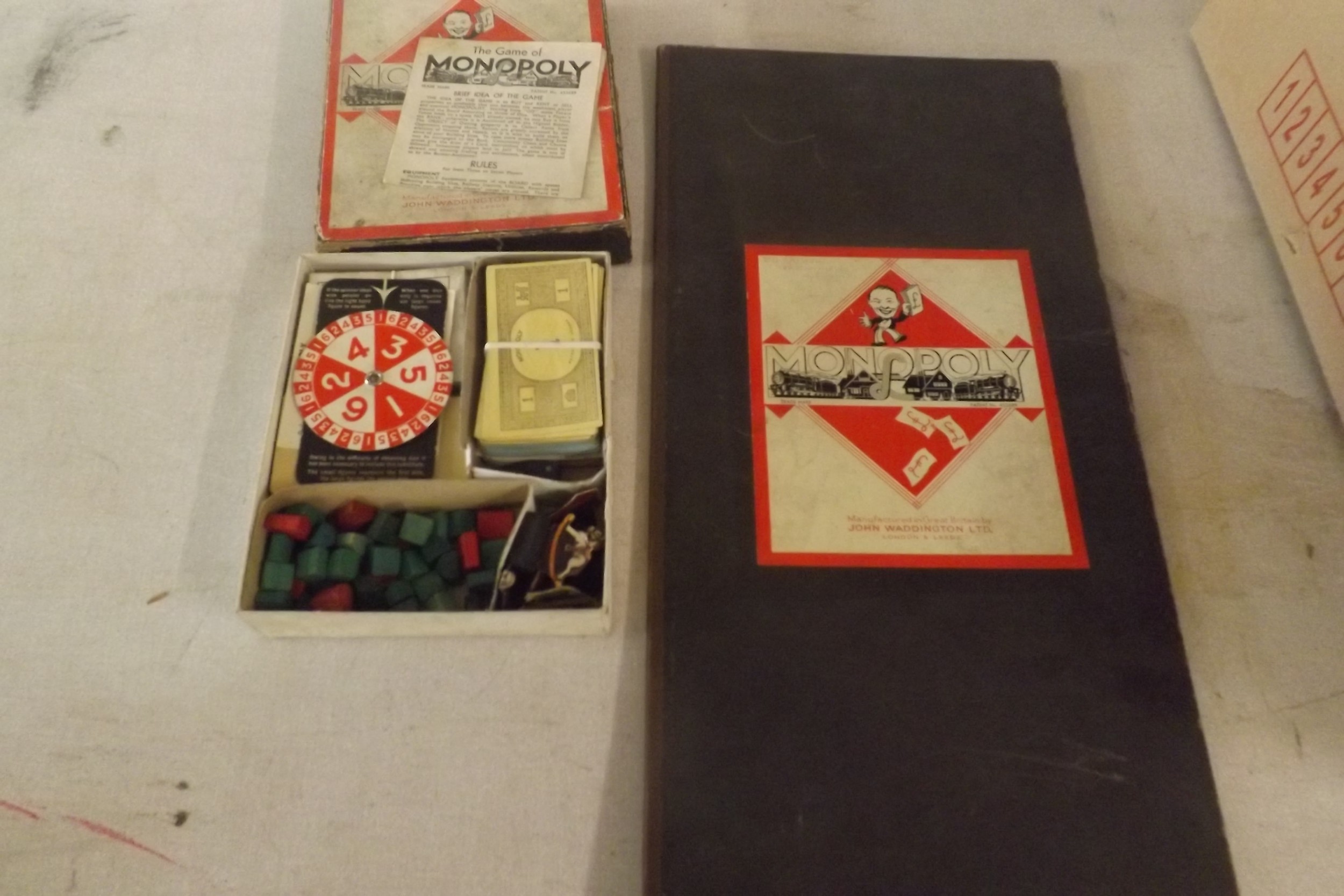 Rare Monopoly game fron WW2 era wartime edition with spinner instead of ...