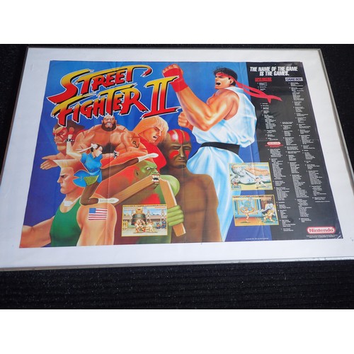 Large Iconic Video game poster advertising Nintendo Street Fighter ll ...