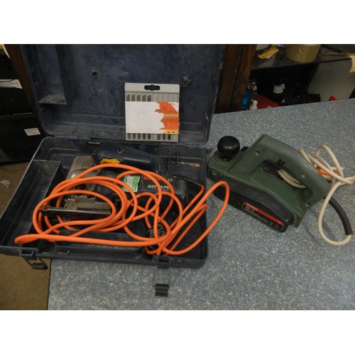 2 Bosch Pro power tools a Jigsaw with blades pack + Electric wood ...