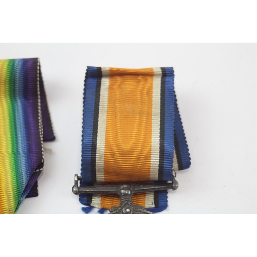 WW1 Medal Pair & Original Ribbons Named 209035 Gnr A.M Todd R.A 696640