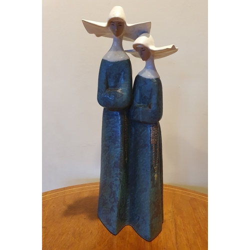 Lladro Figurine of two Nuns number 2075 and Lladro Francescan Monk ...