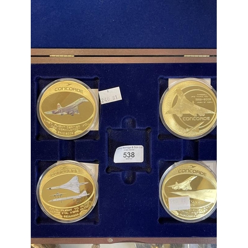 Concorde Memorabilia: Windsor Mint four gold plated commemorative ...