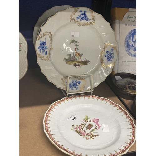 Continental Ceramics: Tournai plates c1770, with moulded rims, one ...