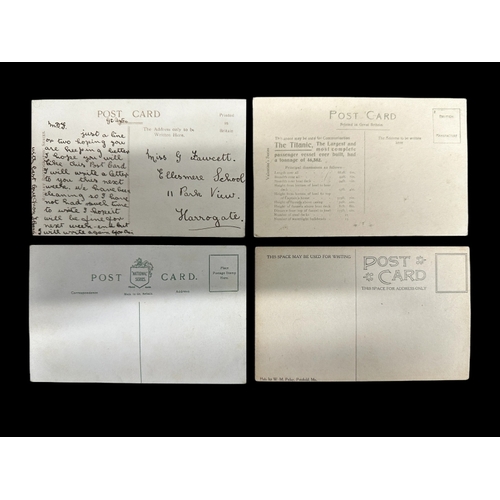 R.M.S. TITANIC: Period post-disaster cards. (4)