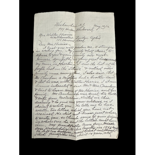 R.M.S. TITANIC: Superb pair of letters both dated May 12th 1912, to Ada ...