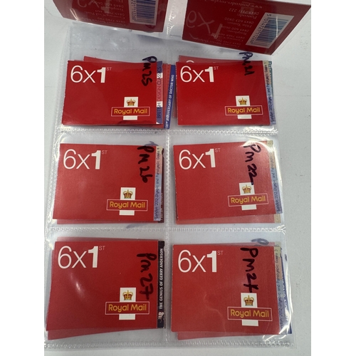 Philately: Royal Mail Booklets Ref numbers PM2 x 2, PM 3, 4, 5, 6, PM ...