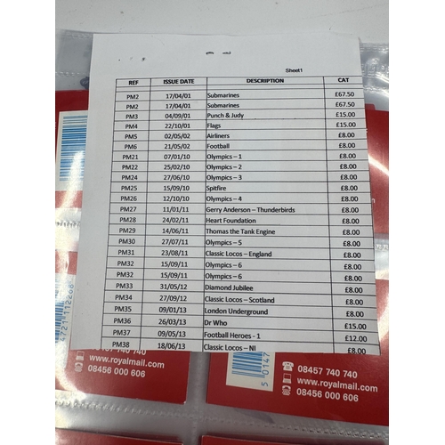 Philately: Royal Mail Booklets Ref numbers PM2 x 2, PM 3, 4, 5, 6, PM ...