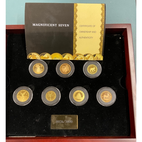 The Magnificent Seven gold coin set produced by The London Mint Office ...