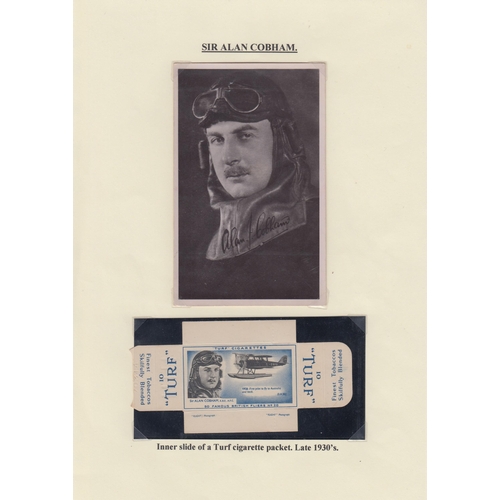 A collection on album pages on Sir Alan Cobham KBE, AFC, including ...