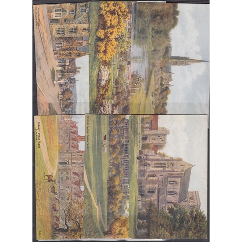 A collection of postcards in four albums containing 1000+ cards ...