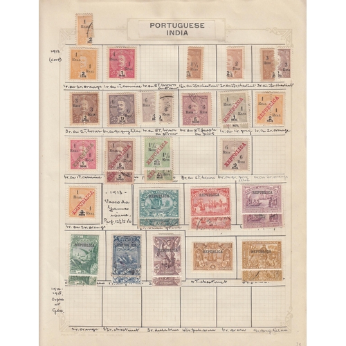 Portuguese India - A mint and used collection on album pages from the ...