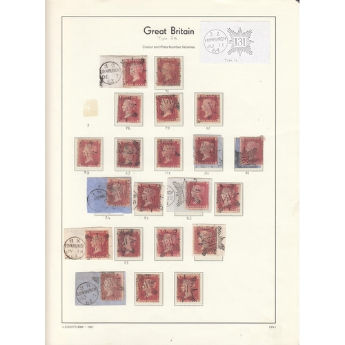 A small study on QV postmarks on 13 album pages, mainly London Inland ...