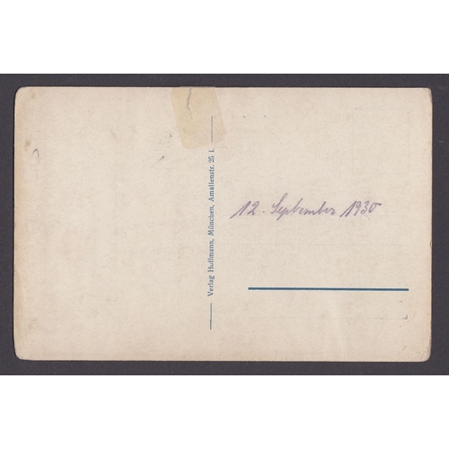 1930s RP postcard of Adolf Hitler, with pen autograph, sold as is